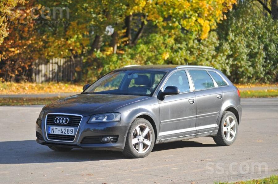 Black Audi A3 2008 in Riga, with an engine capacity of 2.00 L and mileage of 233 thousand km for 4100 €, photo 3 on AUTOMOTO.COM.LV