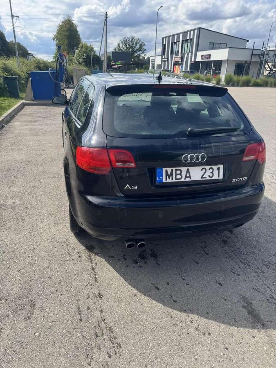 Black Audi A3 2008 in Kaunas, with an engine capacity of 2.00 L and mileage of 313 thousand km for 3650 €, photo 3 on AUTOMOTO.COM.LV