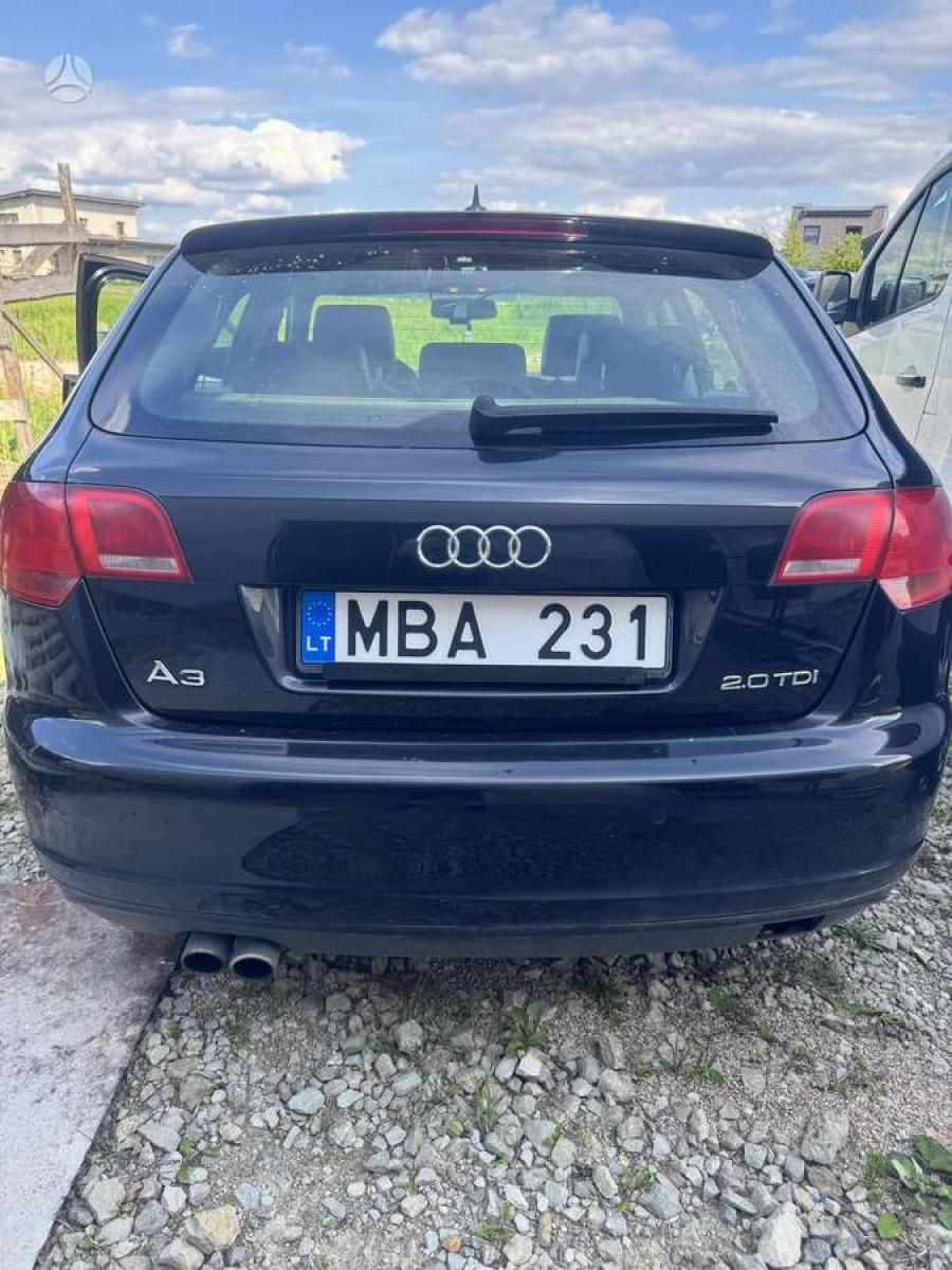 Black Audi A3 2008 in Kaunas, with an engine capacity of 2.00 L and mileage of 313 thousand km for 3650 €, photo 9 on AUTOMOTO.COM.LV