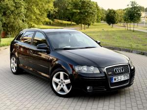 Melns Audi A3 2008 Viļņa, ar dzinēja tilpumu 2.00 L un nobraukumu 289 tūkst. km par 3450 €, foto  vietnē AUTOMOTO.COM.LV