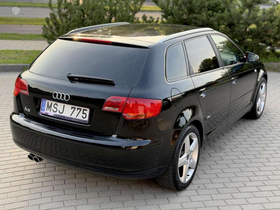 Black Audi A3 2008 in Vilnius, with an engine capacity of 2.00 L and mileage of 289 thousand km for 3450 €, photo 7 on AUTOMOTO.COM.LV
