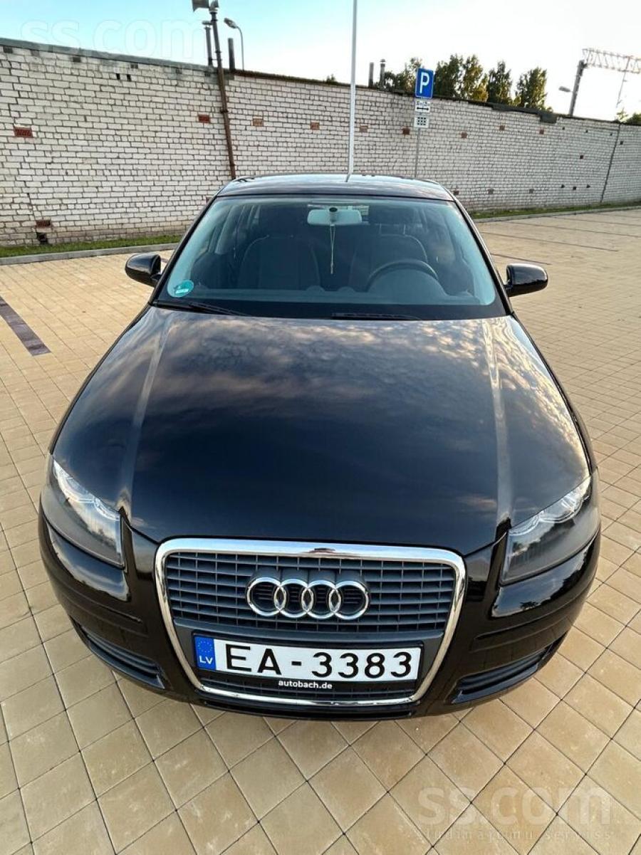 Black Audi A3 2008 in Riga, with an engine capacity of 1.90 L and mileage of 92 thousand km for 5800 €, photo 1 on AUTOMOTO.COM.LV