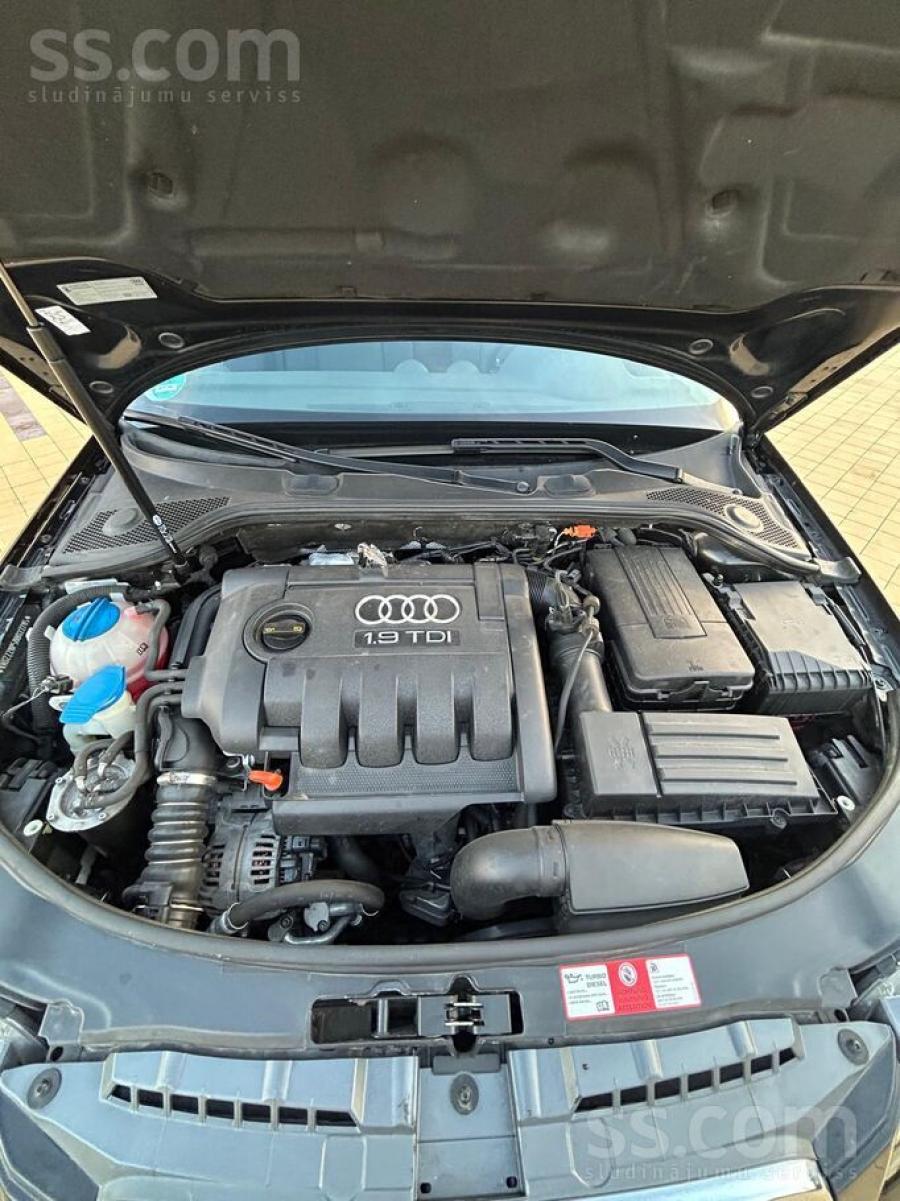 Black Audi A3 2008 in Riga, with an engine capacity of 1.90 L and mileage of 92 thousand km for 5800 €, photo 12 on AUTOMOTO.COM.LV