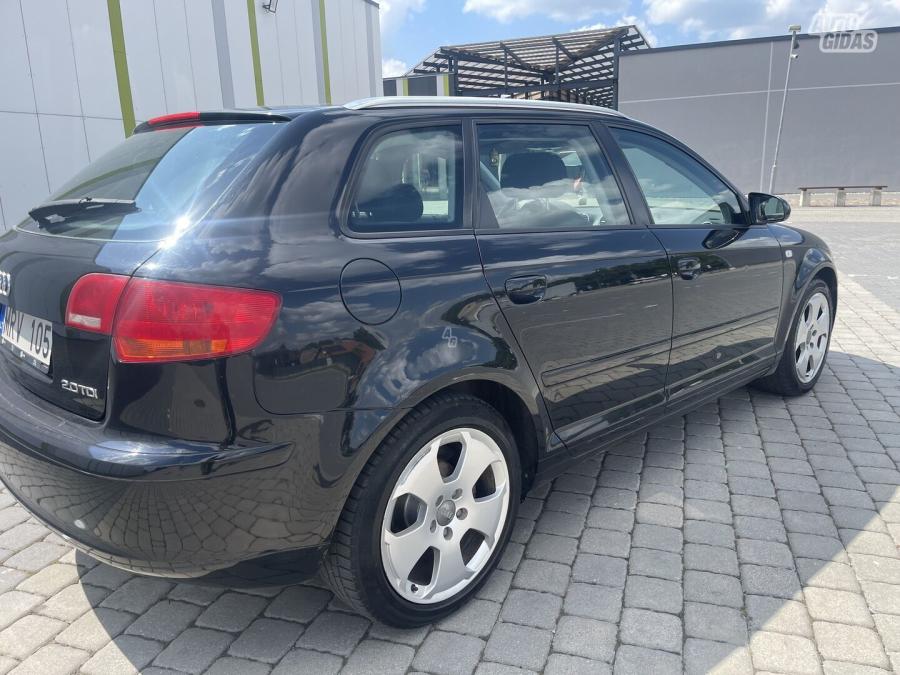 Black Audi A3 2008 in Vilnius, with an engine capacity of 2.00 L and mileage of 230 thousand km for 2999 €, photo 13 on AUTOMOTO.COM.LV