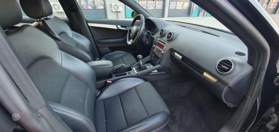 Black Audi A3 2008 in Vilnius, with an engine capacity of 1.97 L and mileage of 290 thousand km for 3500 €, photo 11 on AUTOMOTO.COM.LV