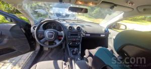 Black Audi A3 2008 in Riga, with an engine capacity of 1.90 L and mileage of 308 thousand km for 3400 €, photo 5 on AUTOMOTO.COM.LV