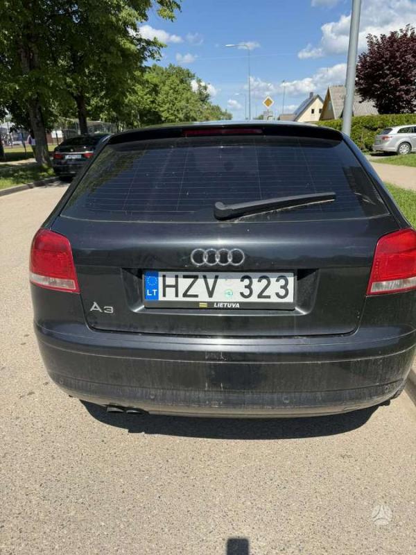 Black Audi A3 2008 in Sirvintos, with an engine capacity of 1.90 L and mileage of 263 thousand km for 1399 €, photo 3 on AUTOMOTO.COM.LV