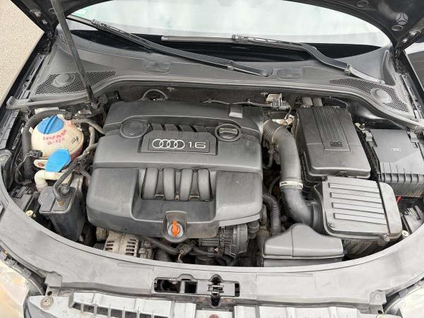 Black Audi A3 2008 in Vilnius, with an engine capacity of 1.60 L and mileage of 315 thousand km for 1900 €, photo 8 on AUTOMOTO.COM.LV