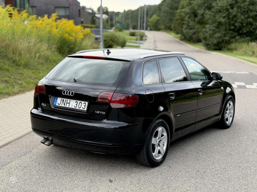 Black Audi A3 2008 in Vilnius, with an engine capacity of 1.90 L and mileage of 285 thousand km for 3500 €, photo 6 on AUTOMOTO.COM.LV