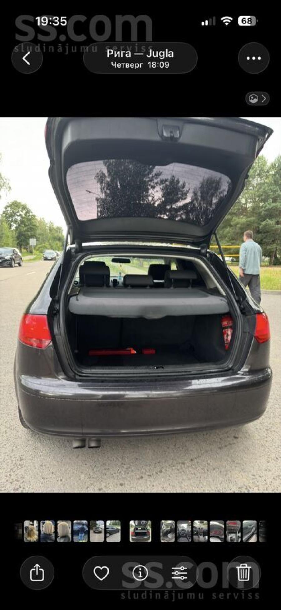 Black Audi A3 2008 in Riga, with an engine capacity of 1.90 L and mileage of 295 thousand km for 2300 €, photo 4 on AUTOMOTO.COM.LV