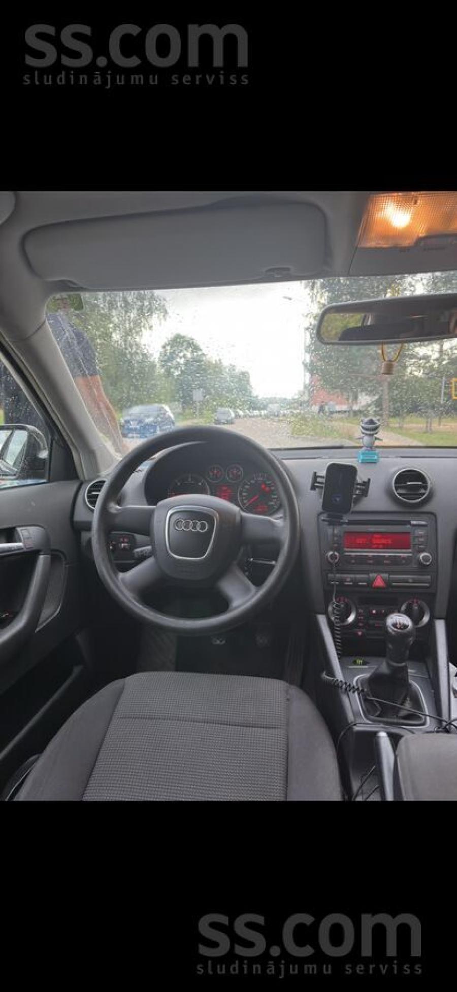 Black Audi A3 2008 in Riga, with an engine capacity of 1.90 L and mileage of 295 thousand km for 2300 €, photo 6 on AUTOMOTO.COM.LV