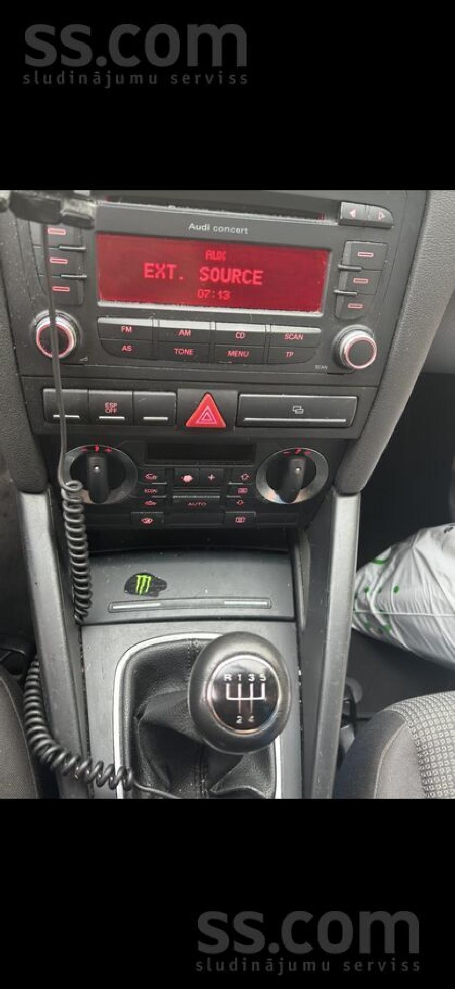 Black Audi A3 2008 in Riga, with an engine capacity of 1.90 L and mileage of 295 thousand km for 2300 €, photo 8 on AUTOMOTO.COM.LV