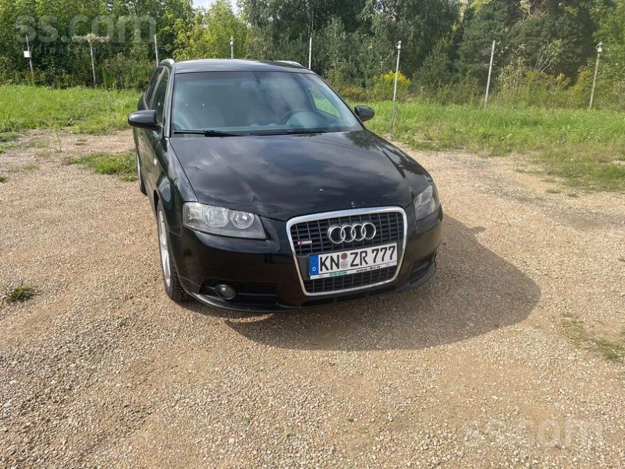 Black Audi A3 2008 in Riga, with an engine capacity of 2.00 L and mileage of 0 thousand km for 3899 €, photo 1 on AUTOMOTO.COM.LV