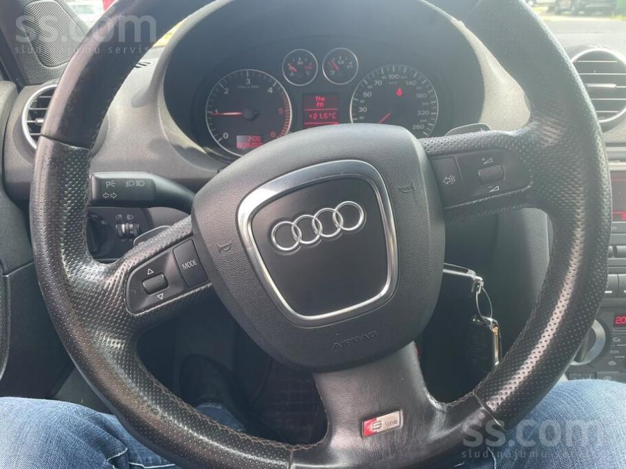 Black Audi A3 2008 in Riga, with an engine capacity of 2.00 L and mileage of 0 thousand km for 3899 €, photo 13 on AUTOMOTO.COM.LV