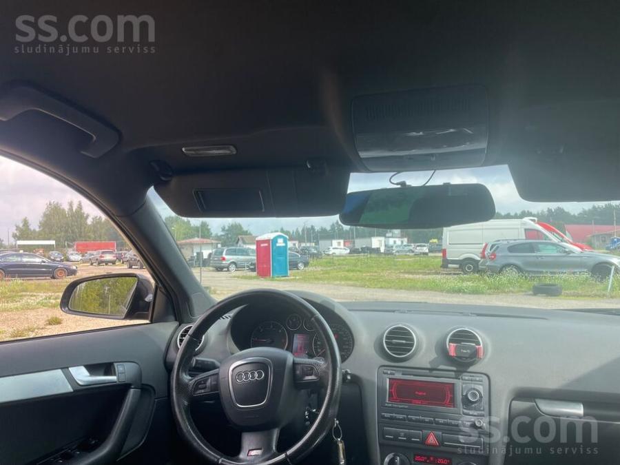 Black Audi A3 2008 in Riga, with an engine capacity of 2.00 L and mileage of 0 thousand km for 3899 €, photo 14 on AUTOMOTO.COM.LV