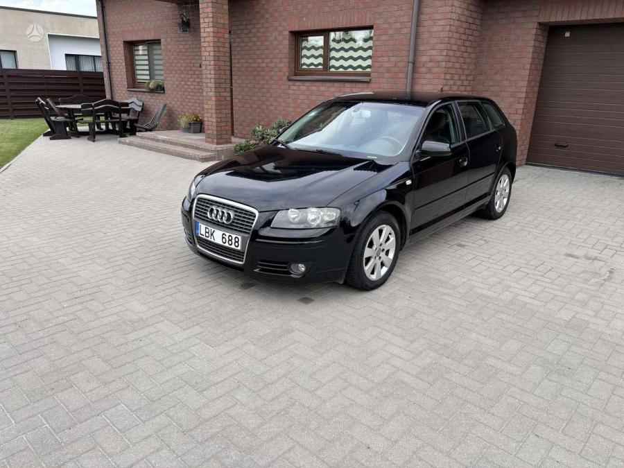 Black Audi A3 2008 in Klaipeda, with an engine capacity of 1.90 L and mileage of 276 thousand km for 2850 €, photo 1 on AUTOMOTO.COM.LV