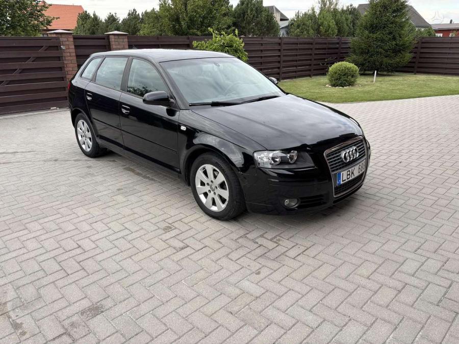 Black Audi A3 2008 in Klaipeda, with an engine capacity of 1.90 L and mileage of 276 thousand km for 2850 €, photo 8 on AUTOMOTO.COM.LV