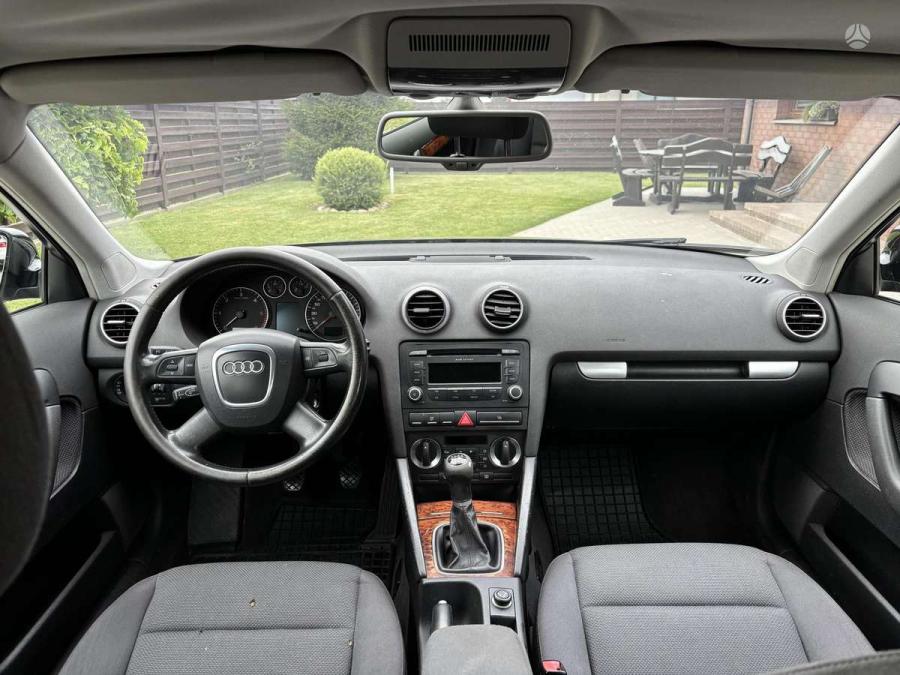 Black Audi A3 2008 in Klaipeda, with an engine capacity of 1.90 L and mileage of 276 thousand km for 2850 €, photo 25 on AUTOMOTO.COM.LV