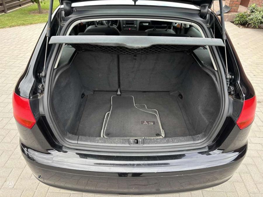 Black Audi A3 2008 in Klaipeda, with an engine capacity of 1.90 L and mileage of 276 thousand km for 2850 €, photo 27 on AUTOMOTO.COM.LV