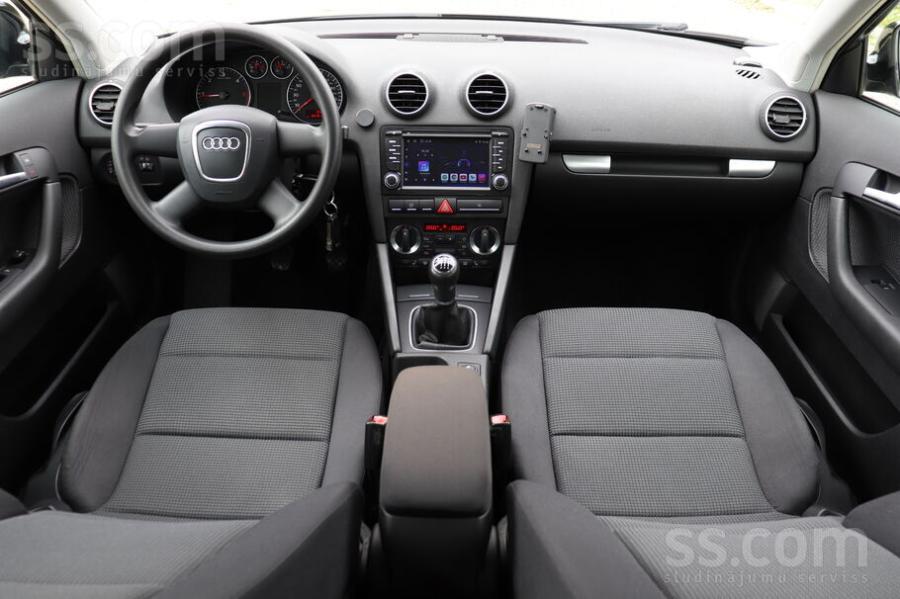 Black Audi A3 2008 in Riga, with an engine capacity of 2.00 L and mileage of 241 thousand km for 3950 €, photo 22 on AUTOMOTO.COM.LV