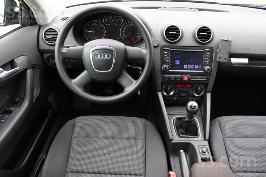Black Audi A3 2008 in Riga, with an engine capacity of 2.00 L and mileage of 241 thousand km for 3950 €, photo 23 on AUTOMOTO.COM.LV