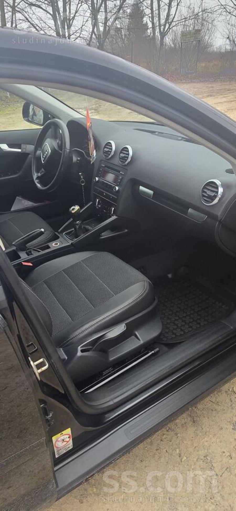 Black Audi A3 2008 in Riga, with an engine capacity of 1.90 L and mileage of 411 thousand km for 3800 €, photo 4 on AUTOMOTO.COM.LV