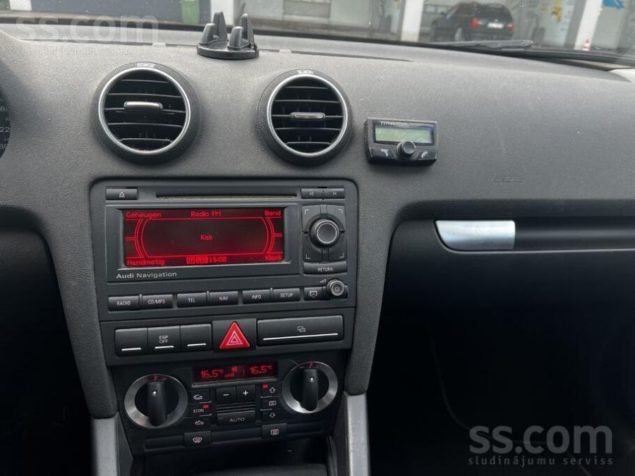Черный Ауди А3 2008 в Рига, объемом двигателя 1.90 л и пробегом 289 тыс. км за 2950 €, фото 11 на AUTOMOTO.COM.LV