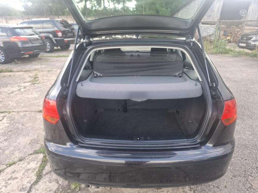 Black Audi A3 2008 in Utena, with an engine capacity of 1.97 L and mileage of 240 thousand km for 2800 €, photo 10 on AUTOMOTO.COM.LV