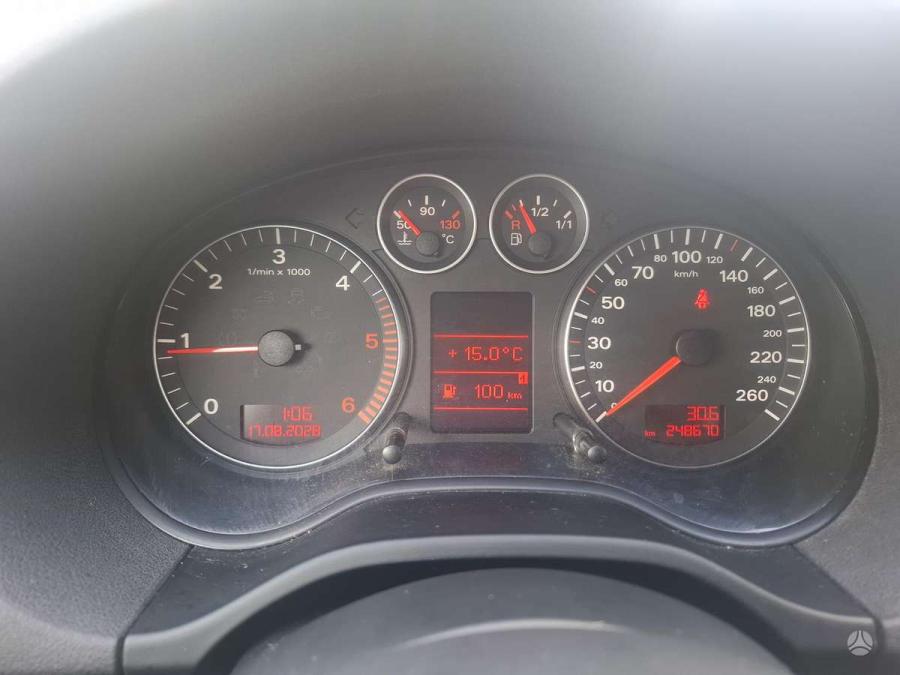 Black Audi A3 2008 in Utena, with an engine capacity of 1.97 L and mileage of 240 thousand km for 2800 €, photo 16 on AUTOMOTO.COM.LV