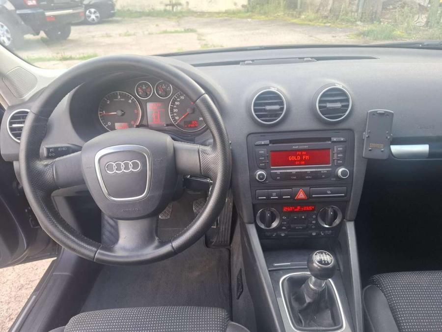Black Audi A3 2008 in Utena, with an engine capacity of 1.97 L and mileage of 240 thousand km for 2800 €, photo 17 on AUTOMOTO.COM.LV