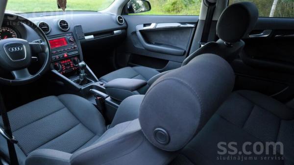 Black Audi A3 2008 in Dobele, with an engine capacity of 2.00 L and mileage of 360 thousand km for 3400 €, photo 7 on AUTOMOTO.COM.LV
