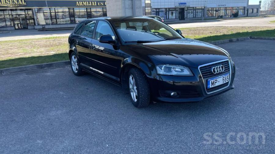 Melns Audi A3 2009 Rīga, ar dzinēja tilpumu 1.90 L un nobraukumu 259 tūkst. km par 4950 €, foto 1 vietnē AUTOMOTO.COM.LV