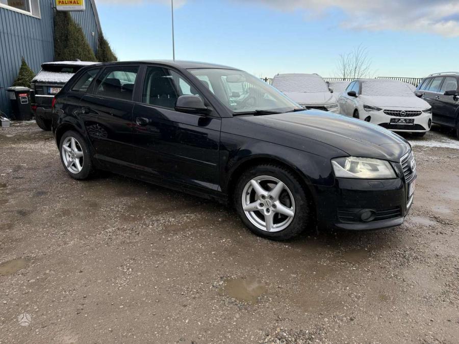 Black Audi A3 2009 in Jurbarkas, with an engine capacity of 1.97 L and mileage of 294 thousand km for 3999 €, photo 1 on AUTOMOTO.COM.LV