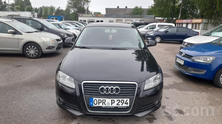 Black Audi A3 2009 in Riga, with an engine capacity of 2.00 L and mileage of 285 thousand km for 4200 €, photo 1 on AUTOMOTO.COM.LV