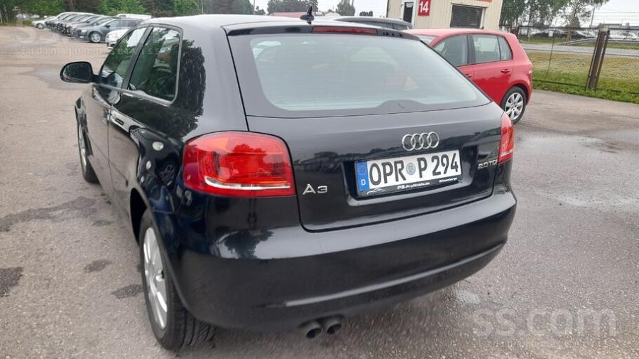 Black Audi A3 2009 in Riga, with an engine capacity of 2.00 L and mileage of 285 thousand km for 4200 €, photo 8 on AUTOMOTO.COM.LV