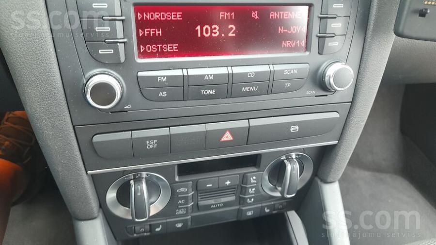 Black Audi A3 2009 in Riga, with an engine capacity of 2.00 L and mileage of 285 thousand km for 4200 €, photo 17 on AUTOMOTO.COM.LV