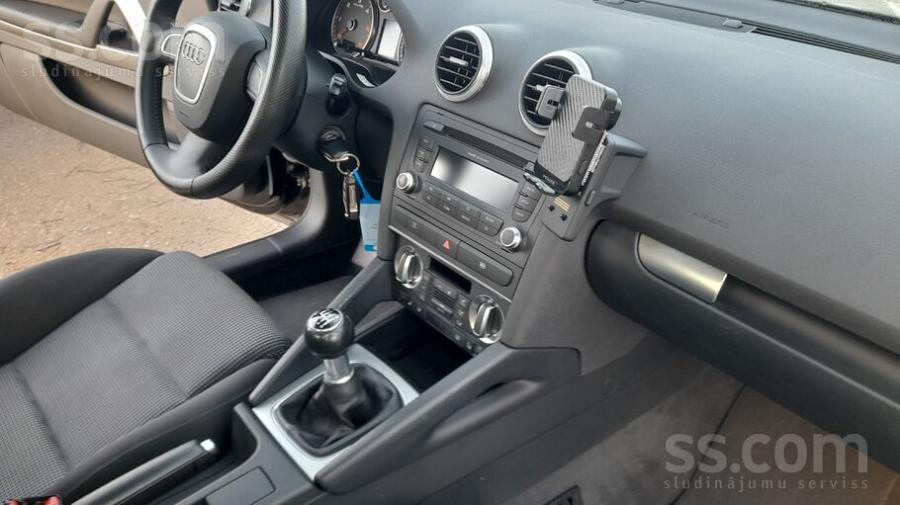 Black Audi A3 2009 in Riga, with an engine capacity of 2.00 L and mileage of 285 thousand km for 4200 €, photo 22 on AUTOMOTO.COM.LV