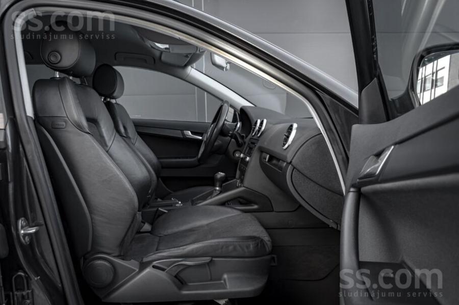 Black Audi A3 2009 in Riga, with an engine capacity of 1.90 L and mileage of 0 thousand km for 5590 €, photo 9 on AUTOMOTO.COM.LV
