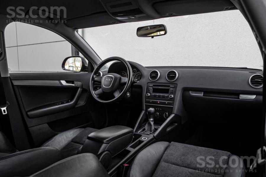 Black Audi A3 2009 in Riga, with an engine capacity of 1.90 L and mileage of 0 thousand km for 5590 €, photo 12 on AUTOMOTO.COM.LV
