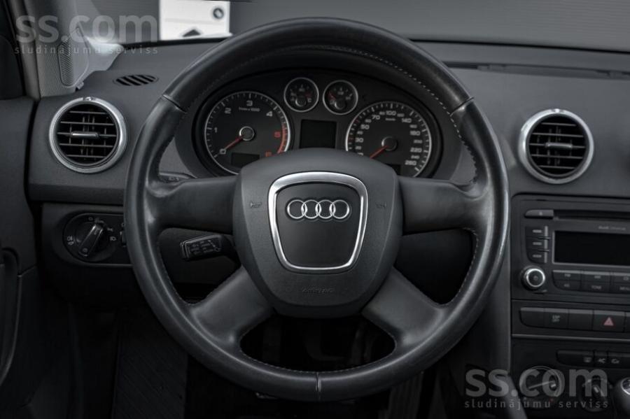 Black Audi A3 2009 in Riga, with an engine capacity of 1.90 L and mileage of 0 thousand km for 5590 €, photo 18 on AUTOMOTO.COM.LV