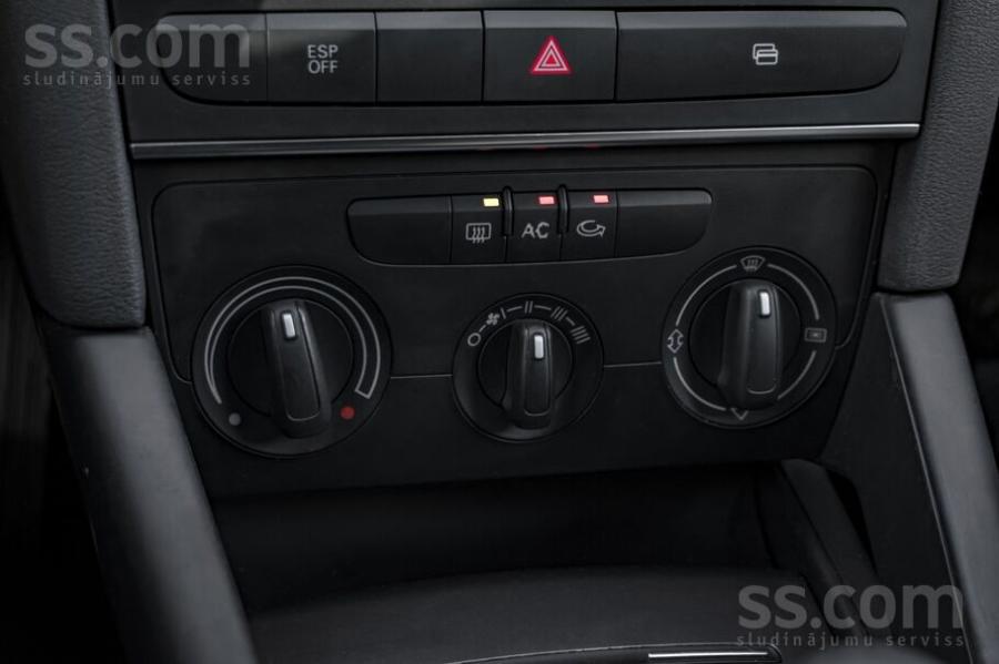 Black Audi A3 2009 in Riga, with an engine capacity of 1.90 L and mileage of 0 thousand km for 5590 €, photo 21 on AUTOMOTO.COM.LV