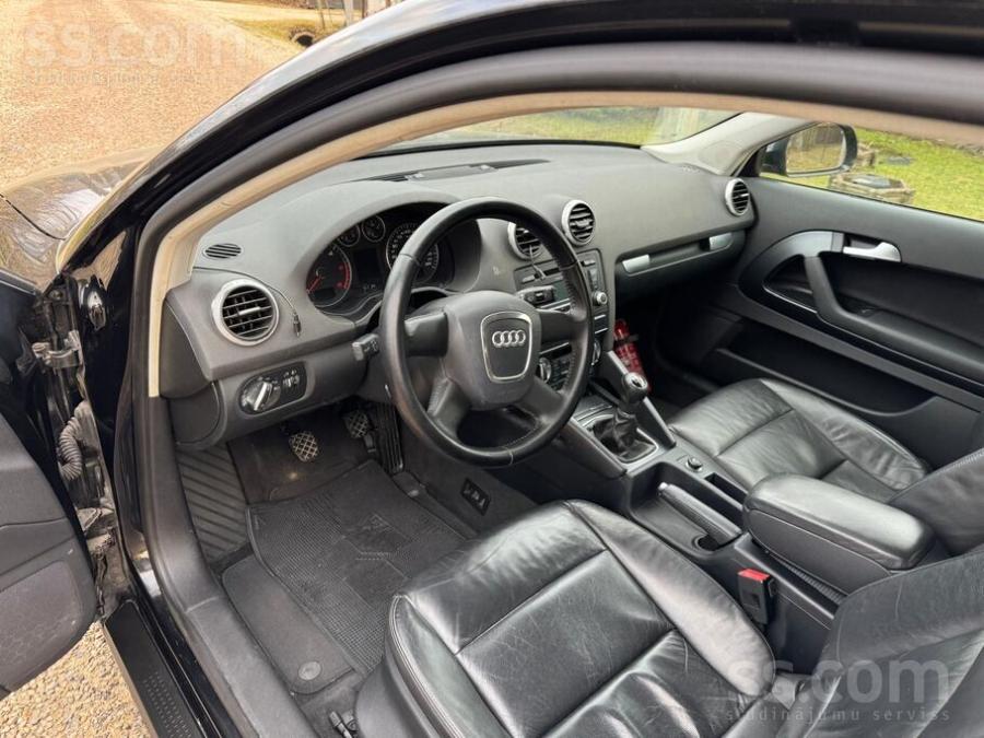 Black Audi A3 2009 in Ludza, with an engine capacity of 1.90 L and mileage of 0 thousand km for 4000 €, photo 15 on AUTOMOTO.COM.LV