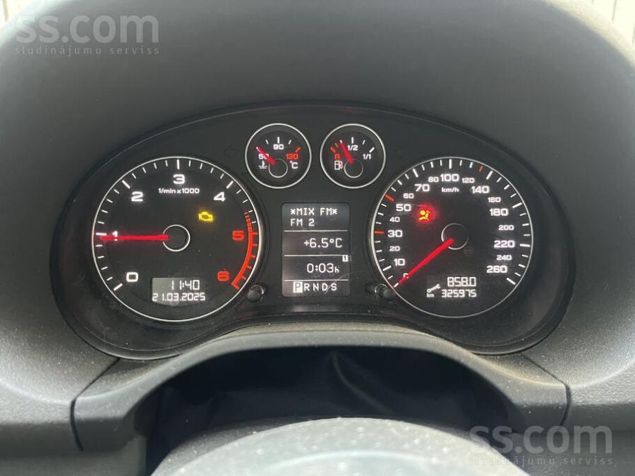 Black Audi A3 2009 in Riga, with an engine capacity of 2.00 L and mileage of 326 thousand km for 2500 €, photo 6 on AUTOMOTO.COM.LV