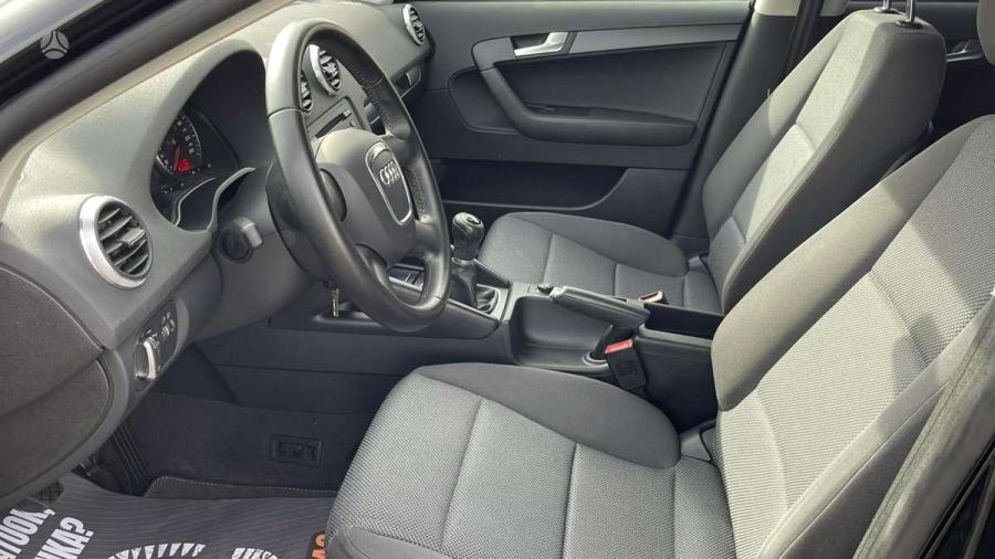 Black Audi A3 2009 in Marijampole, with an engine capacity of 1.39 L and mileage of 247 thousand km for 4690 €, photo 5 on AUTOMOTO.COM.LV