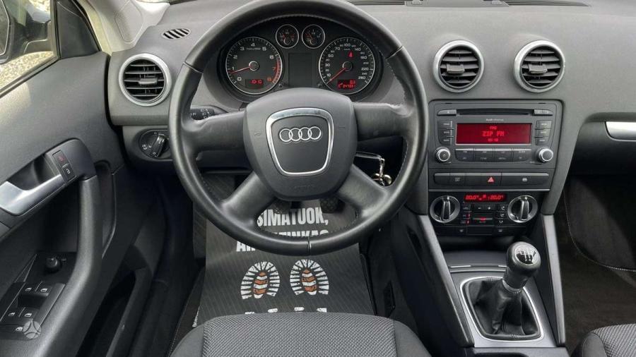 Black Audi A3 2009 in Marijampole, with an engine capacity of 1.39 L and mileage of 247 thousand km for 4690 €, photo 19 on AUTOMOTO.COM.LV