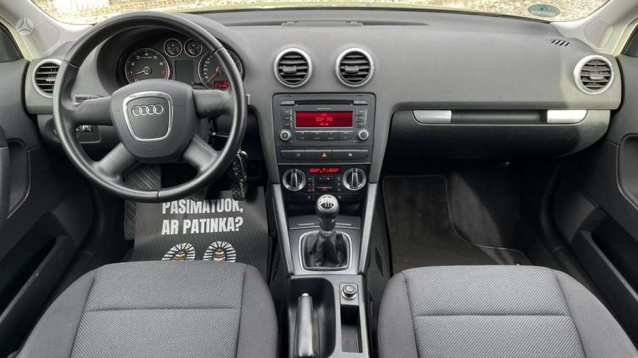 Black Audi A3 2009 in Marijampole, with an engine capacity of 1.39 L and mileage of 247 thousand km for 4690 €, photo 24 on AUTOMOTO.COM.LV