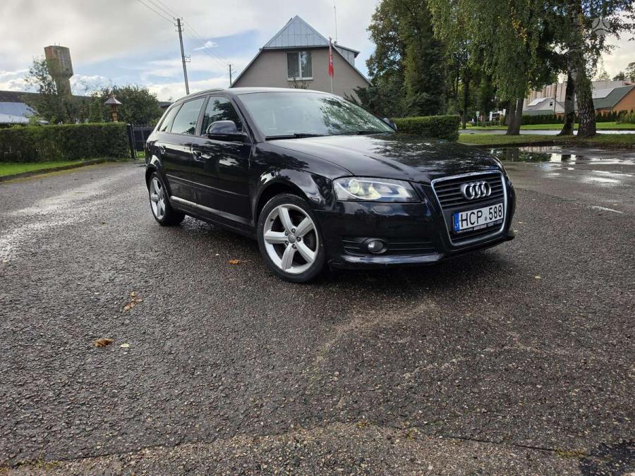 Black Audi A3 2009 in Ukmerge, with an engine capacity of 1.97 L and mileage of 385 thousand km for 3900 €, photo 4 on AUTOMOTO.COM.LV