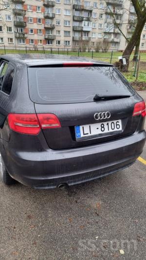 Black Audi A3 2010 in Riga, with an engine capacity of 1.60 L and mileage of 210 thousand km for 5300 €, photo 3 on AUTOMOTO.COM.LV