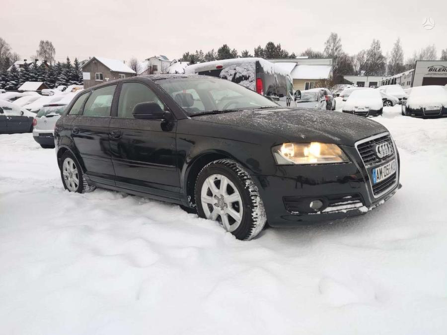 Black Audi A3 2010 in Utena, with an engine capacity of 1.97 L and mileage of 253 thousand km for 4600 €, photo 1 on AUTOMOTO.COM.LV