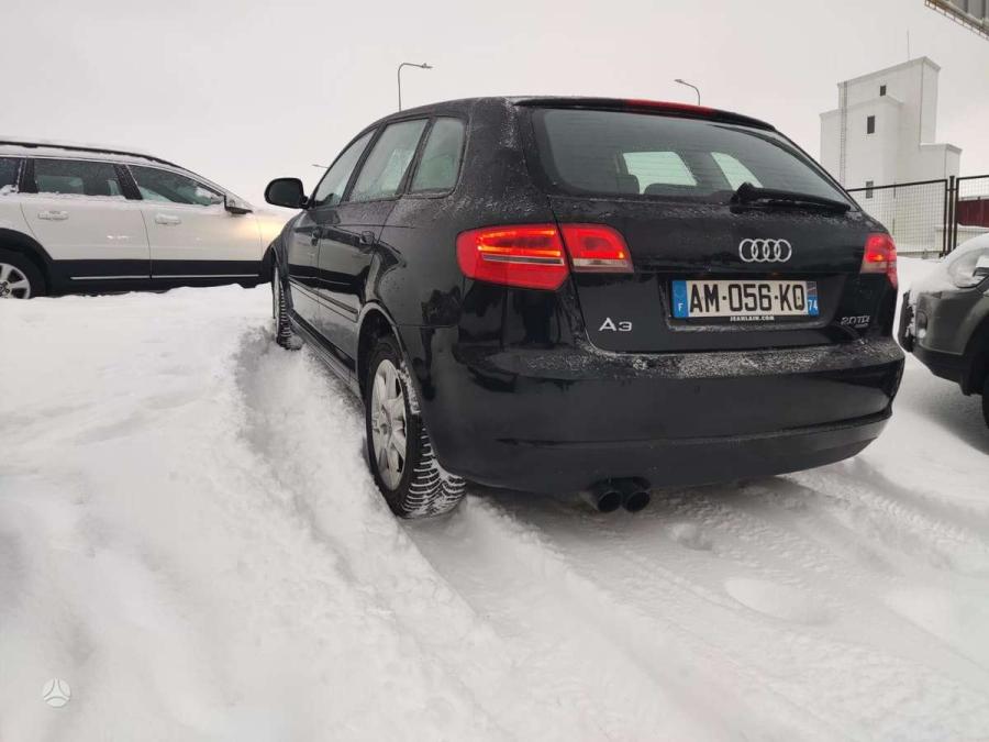 Black Audi A3 2010 in Utena, with an engine capacity of 1.97 L and mileage of 253 thousand km for 4600 €, photo 4 on AUTOMOTO.COM.LV